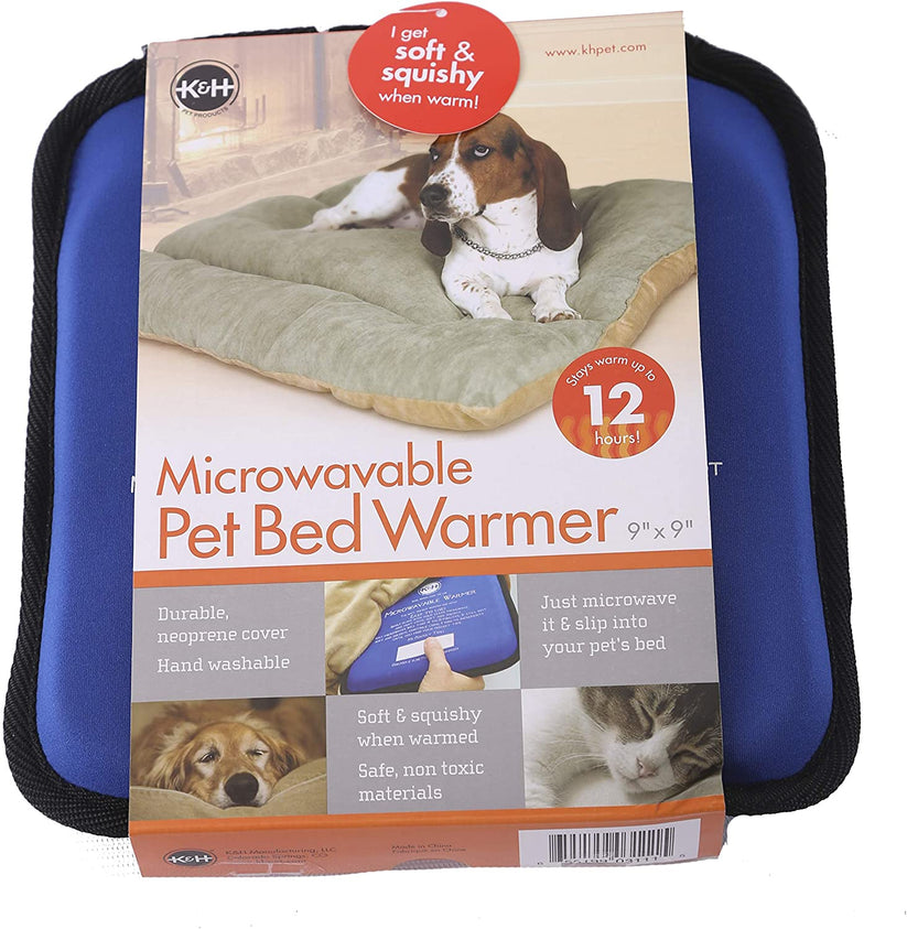 Microwavable Pet Bed Warmer - Up to 12 Hours of Warmth - 9" x 9" - K&H ...