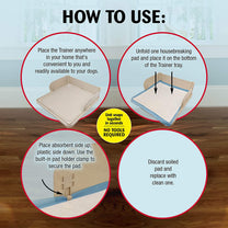 Pee Pad Holder with Walls - Wee-Wee Pad On Target Trainer Pee Pad Tray ...
